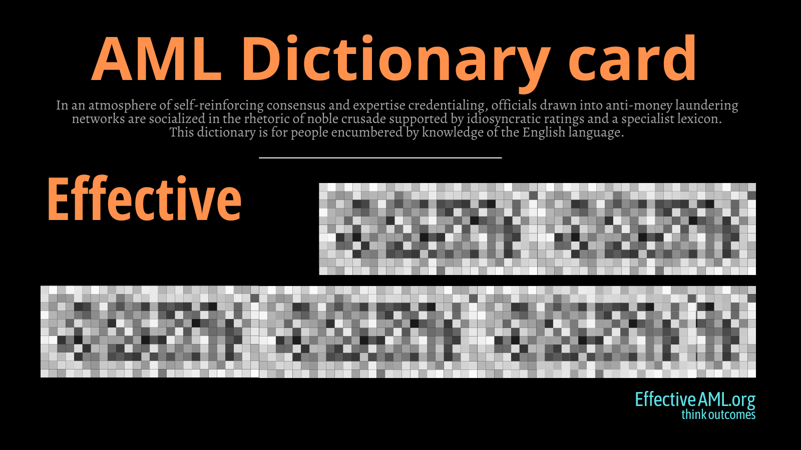 AML dictionary: “Effective”